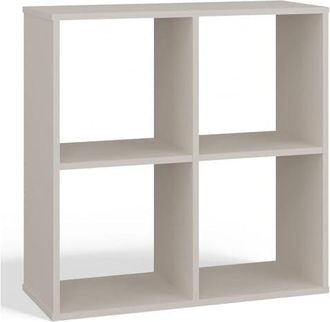 Selsey Malax Wandregal, 4 F&auml;cher, 75x74x30 cm, laminiertes Holz, Farbe: Kaschmir, modular hoch/niedrig, modern/klassisch, f&uuml;r Wohnzimmer/B&uuml;ro, einfache Selbs