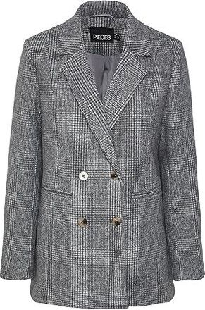 Pieces Pchaven New Blazer Veste, Magnet/Checks:Melange, S Femme