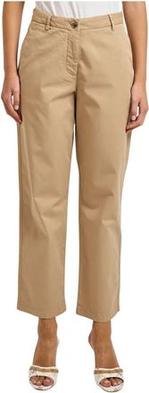 Tommy Hilfiger Femme, Pantalons, Brun, Taille: 40 FR Chinos Coupe Slim Jambe Droite D&eacute;lav&eacute;s