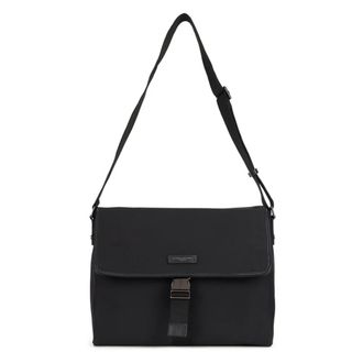 Gianni Chiarini Messenger Bag mit &Uuml;berschlag und Schnallenverschluss - - Bags - Herren - Schwarzk - ONE SIZE