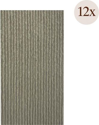 Dmora Torriana Dekorpaneel, 12er Set, leicht zuschneidbar, einfach zu montieren, realistische Textur, schalld&auml;mmend, 60x2,5 cm