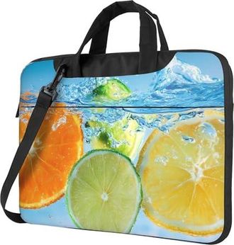 Generic Housse de protection pour ordinateur portable de 15,6 avec bandouli&egrave;re - Motif tourbillon orange dans leau - Pour homme et femme, multicolore, 15.6 in