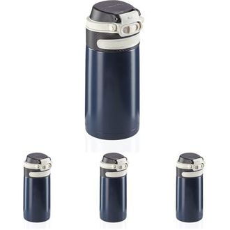 Leifheit Thermobecher Flip 350ml, Kaffeebecher 100% dicht, praktisches Öffnen mit einer Hand, Trinkbecher to go mit Filter für Wasser mit Obststücken, hält Get