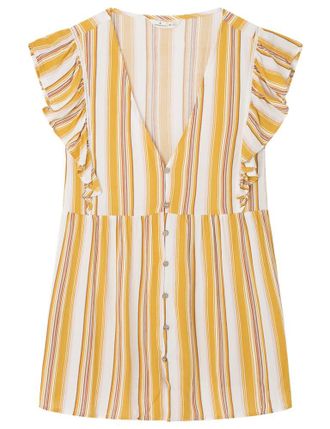 Springfield Damen Bluse, Gold/Mustard, 36