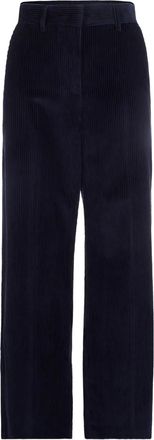 Max Mara Straight-Leg-Hose aus Cord - Blau