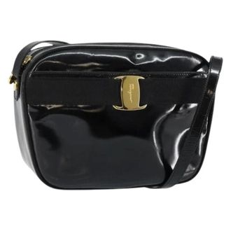 Ferragamo Sac bandouli&egrave;re en cuir Pre-owned - Femme - Pre-owned - Noir - Taille: ONE Size