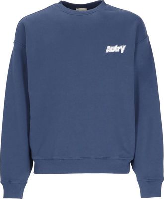 Autry Homme, Sweatshirts et sweats &agrave; capuche, Bleu, Taille: M Logo SweaT-shirt