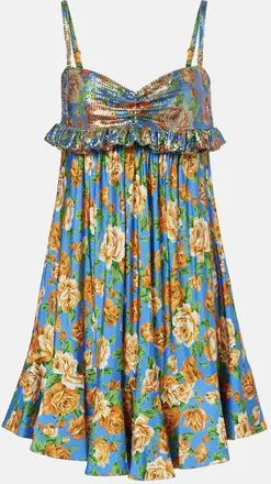 Paco Rabanne Robe &agrave; motif floral