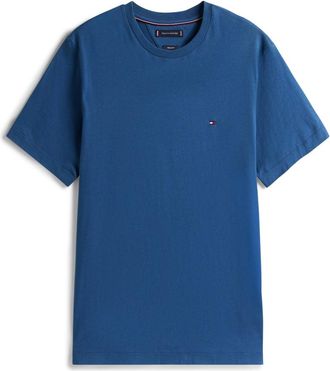 Tommy Hilfiger Softes T-Shirt mit kleiner Logo-Stickerei, Regular Fit in