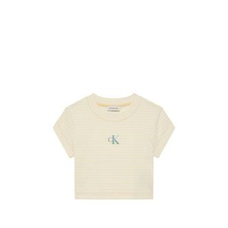 Calvin Klein T-shirt court brod&eacute; en coton m&eacute;lang&eacute;