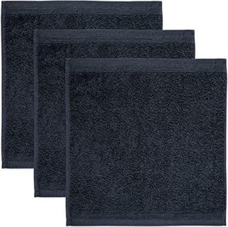 Möve Superwuschel Seiftuch 30 x 30 cm aus 100% Baumwolle, dark grey 3er Set