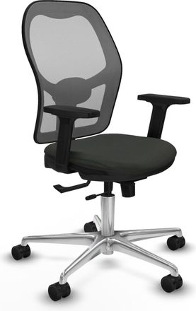 Piqueras y Crespo Schwarzer Schreibtischstuhl Jorquera mit 2D-Armen, h&ouml;henverstellbare Lendenwirbelst&uuml;tze, ausgestattet mit Syncro/Traslack und injiziertem Schaum. Mit 