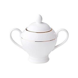 Ambition 23062 Zuckerdose Aura Gold 300 ml Porzellanzuckerdose Dose mit Deckel Zucker Sch&uuml;ssel Zuckerk&auml;nnchen elegant modern, Porzellan