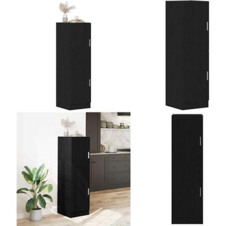 vidaXL K&uuml;chenschrank Schwarz 38x41,5x131,5 cm Holzwerkstoff - Vidaxl