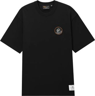 Alpha Industries t-shirt en coton à patch tête de mort - Noir