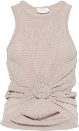 Magda Butrym Femme, Tops, Brun, Taille: 38 FR Top &agrave; d&eacute;tail nou&eacute;