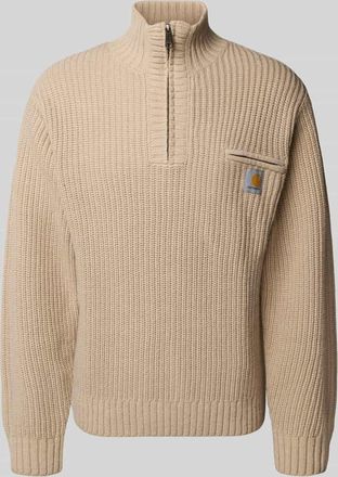 Carhartt Work in Progress Strickpullover mit Stehkragen und Reißverschluss