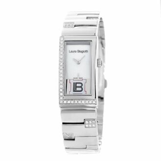 Laura Biagiotti Femme, Accessoires, Gris, Taille: ONE Size Montre Femme Acier Inoxydable Argent