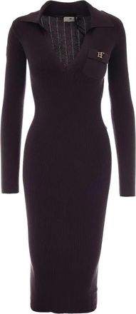 Elisabetta Franchi Robe Au Genou - Marron