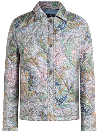 Etro veste matelassée à imprimé tie dye - Blanc