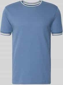 Christian Berg T-Shirt mit Strukturmuster und Rundhalsausschnitt