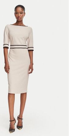 Rinascimento Rinascimento Coctailkleid CFC0131086003 Beige Slim Fit