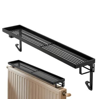 Generic Heizkörperregal | Aufbewahrungsregal aus Eisen ohne Bohren - platzsparend, hitzebeständig, für Haus, Hotel, Schlafsaal, Schlafzimmer, Wohnzimmer, Bade
