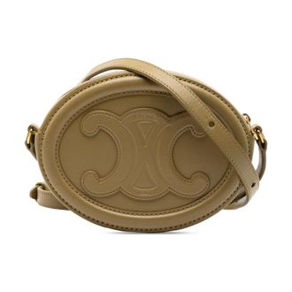 Celine Sac Tambour Ovale Pre-owned - Femme - Pre-owned - Vert - Taille: ONE Size
