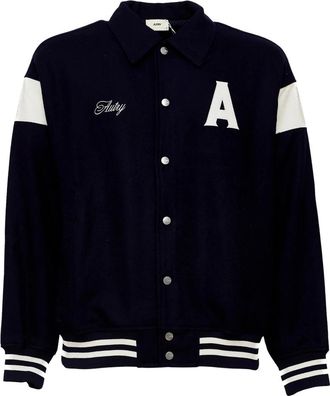 Autry Japx142T142T Bomber Jacket - Homme - Vestes - Bleu - Taille: L