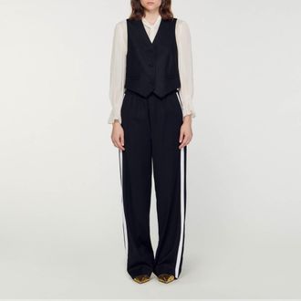 Sandro Veston &agrave; fines rayures