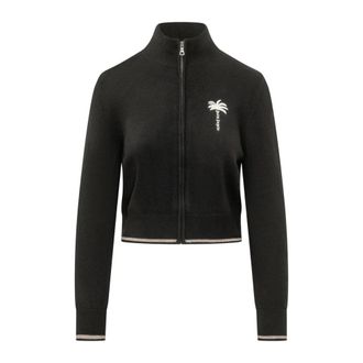 Palm Angels Pull court &agrave; col montant - Femme - Pulls - Noir - Taille: 38 FR