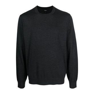 Theory Homme, Pulls, Gris, Taille: XL Pull en maille fine &agrave; col rond
