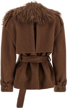 Giuseppe Di Morabito Womens Brown Wool Coat Clothing