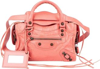 Balenciaga Crossbody Bags - Balenciaga Pink Leather Mini City Handbag - Gr. unisize - in Gold - f&uuml;r Damen
