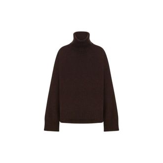 Alberta Ferretti Femme, Pulls, Brun, Taille: 42 FR Pull en laine m&eacute;rinos, soie et cachemire