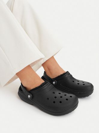 Crocs Pantoletten Crocs Classic Lined Clog 203591 Schwarz
