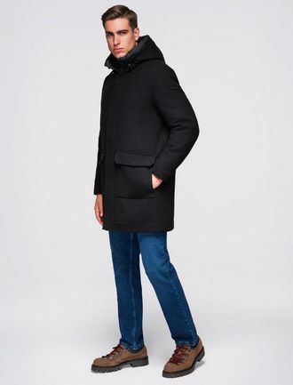 Ombre Winterjacke Herren-Parka mit Kapuze und Kapuze