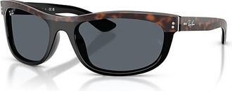 Ray-Ban Balorama Street Neat Sonnenbrillen Havana On Black Fassung Blau Glas 62-19
