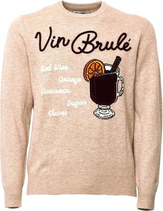MC2 Saint Barth Pull Col Rond Heron - Homme - Pulls - Beige - Taille: XL