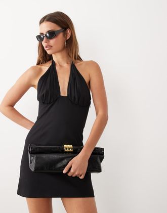 Mango x Hailey Bieber - Pochette &agrave; rabat - Noir