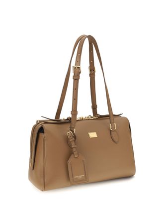 Dolce & Gabbana Womens Odissea Shoulder Bag Caramello Calf Leather Bos Taurus