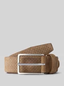 Pierre Cardin G&uuml;rtel aus echtem Leder in Suede-Optik