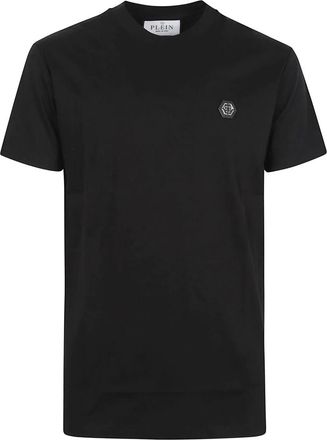 Philipp Plein Homme, Tops, Noir, Taille: 2XL T-shirt &agrave; col rond