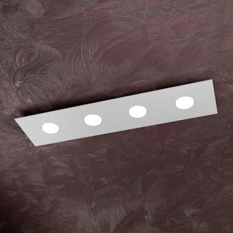 Top-Light Top-light - Toplight Area rechteckige Deckenleuchte mit 4 Lichtern und GX53-Fassung, graue Struktur, modernes Design 80x20x3cm
