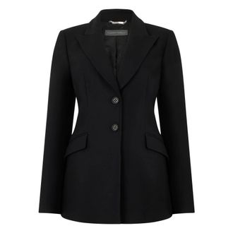 Alberta Ferretti Eleganter schwarzer Blazer mit raffiniertem Schnitt - - Jackets - Damen - Schwarzk - S