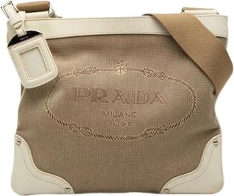 Prada Pre-owned Canvas Crossbody Bag - - Pre-owned - Damen - Beige - ONE SIZE