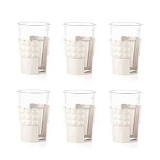 Guzzini Tiffany, Set 6 universal-Becherhalter - Milchweiß, 13,4 x 8 x h16,5cm - 199700156