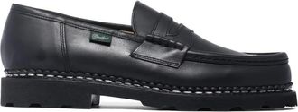 Paraboot Loafer - Norwegian-Stitched Black Leather Loafers - Gr. 10 - in Schwarz - f&uuml;r Damen