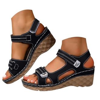 Generic Sandales &agrave; lani&egrave;res pour femme - Sandales orthop&eacute;diques habill&eacute;es d&eacute;t&eacute; 2026 &agrave; bout ouvert avec soutien de la vo&ucirc;te plantaire - Sandales d&eacute;contract&eacute;es 