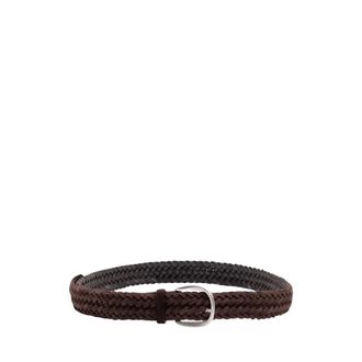 Orciani Geflochtener Wildleder-G&uuml;rtel Plot 3-5 cm - - Accessories - Herren - Braun - 110 CM